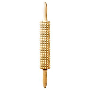 Linden Sweden Deep Notched Rolling Pin– Great for Home or Professional Use – Prepare Delicious Flatbreads and Crackers