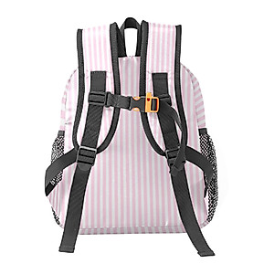 Grandkli Gymnastic Striped Pink Personalized Kids Toddler Backpack for Boys Girls ,Custom Mini School Backpack Bags Kindergarten, 10''(L) x 4''(W) x 12''(H)