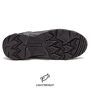 HI-TEC Ravus WP Low Waterproof Hiking Shoes for Men, Lightweight Breathable Outdoor Trekking and Trail Shoes - Dark Grey, 13 Medium