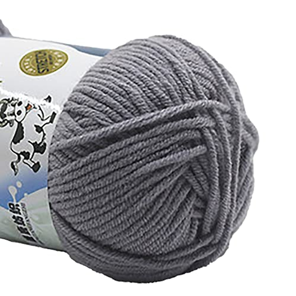 2 Set 1 Roll 5-Strand Wool Yarn Soft Warm DIY Beginner Needlework Hand Knitting Crochet Yarn Ball for Sewing Shop Crochet Yarn