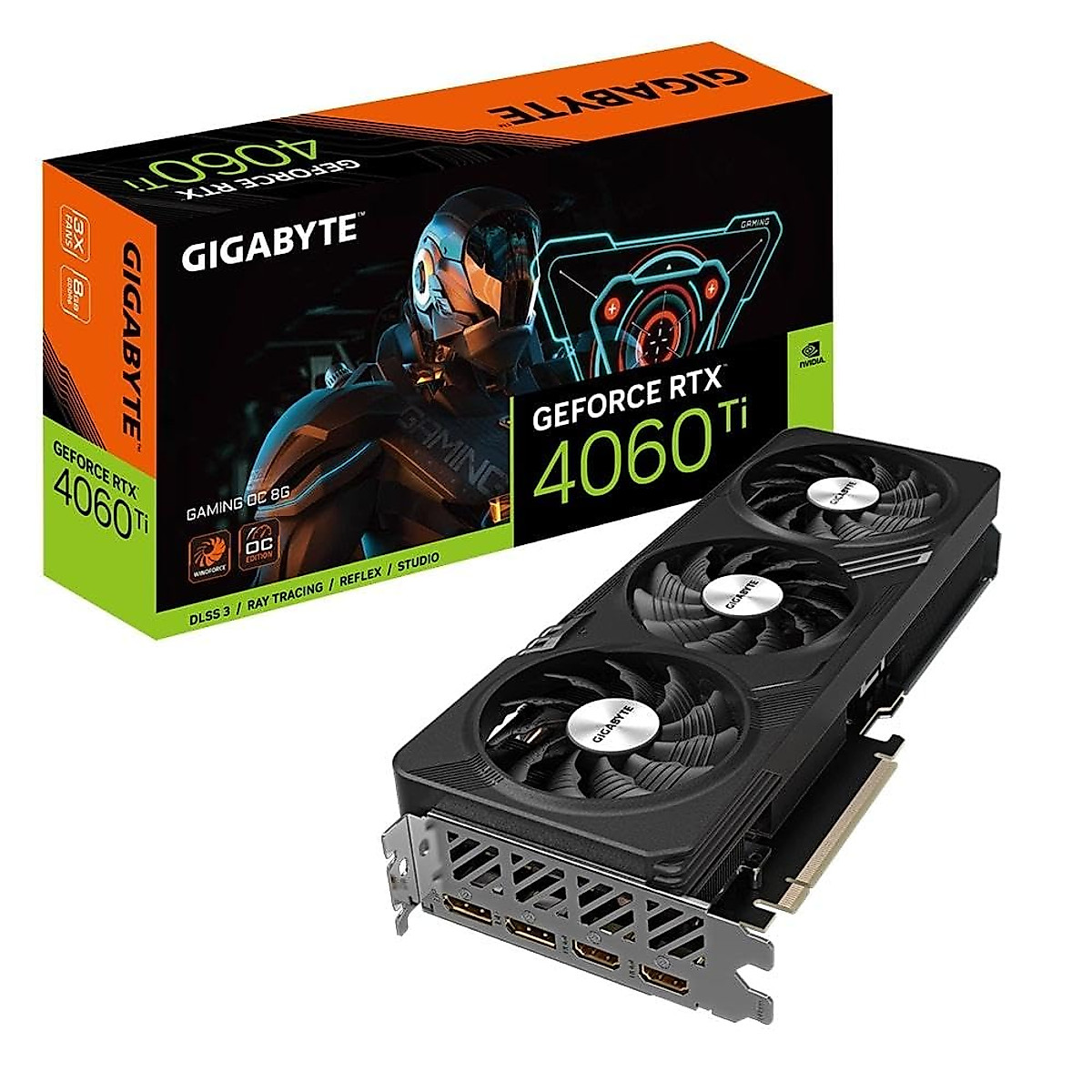 Gigabyte GeForce RTX 4060 TI GAMING OC 8GB Graphics Card - 8GB GDDR6 18Gbps 128bit, PCI-E 4.0, 2X DisplayPort 1.4, 2X HDMI 2.1a, NVIDIA DLSS 3, Supports 4K, Ada Lovelace Arch, GV-N406TGAMING OC-8GD