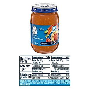 Gerber 3rd Foods Jar Variety Pack - 3 Jars of Banana Blueberry Rice Pudding, 3 Jars of Pasta Marinara, 3 Jars of Pasta Primavera, 3 Jars of Garden Veggies & Rice - 6 OZ Jars (12 CT)