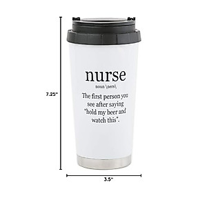 CafePress Nurse Definition Travel Mug 20 oz. Insulated Stainless Steel Coffee Tumbler
