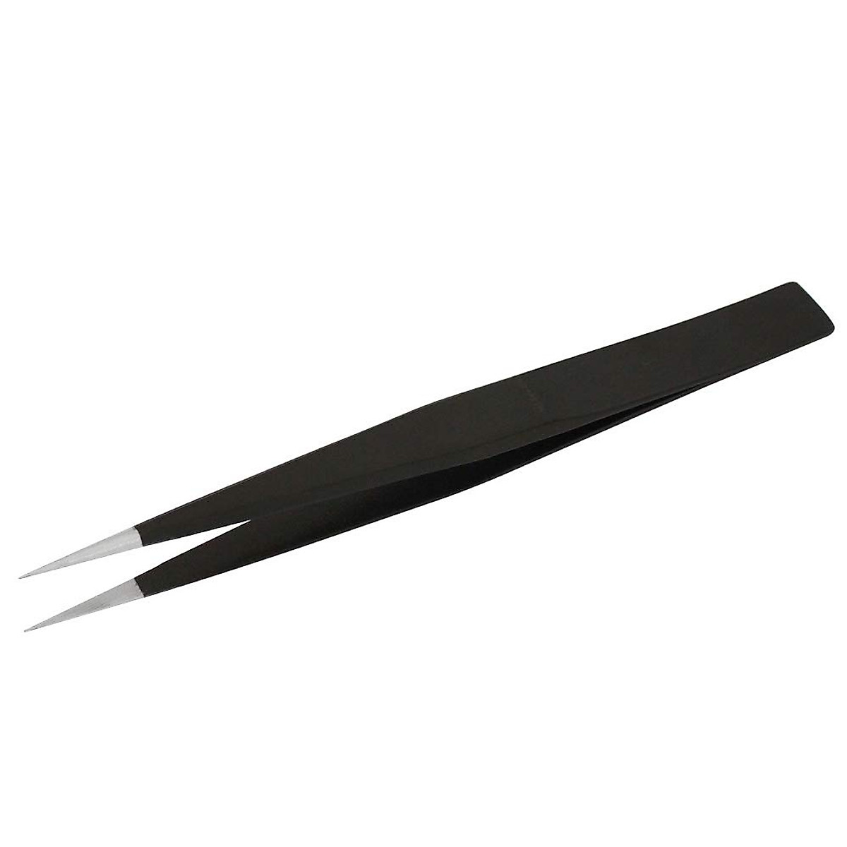 VETUS ESD Anti-static SMD Tweezer Non-magnetic Stainless Steel Pointed Tip for Repair PC Laptop Black ESD-16