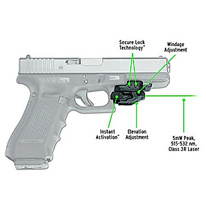Crimson Trace CMR-206 Rail Master Universal Laser with Instant Activation and Quick Installation for Pic Rail Mounts, Shooting, Competition and Range , Black