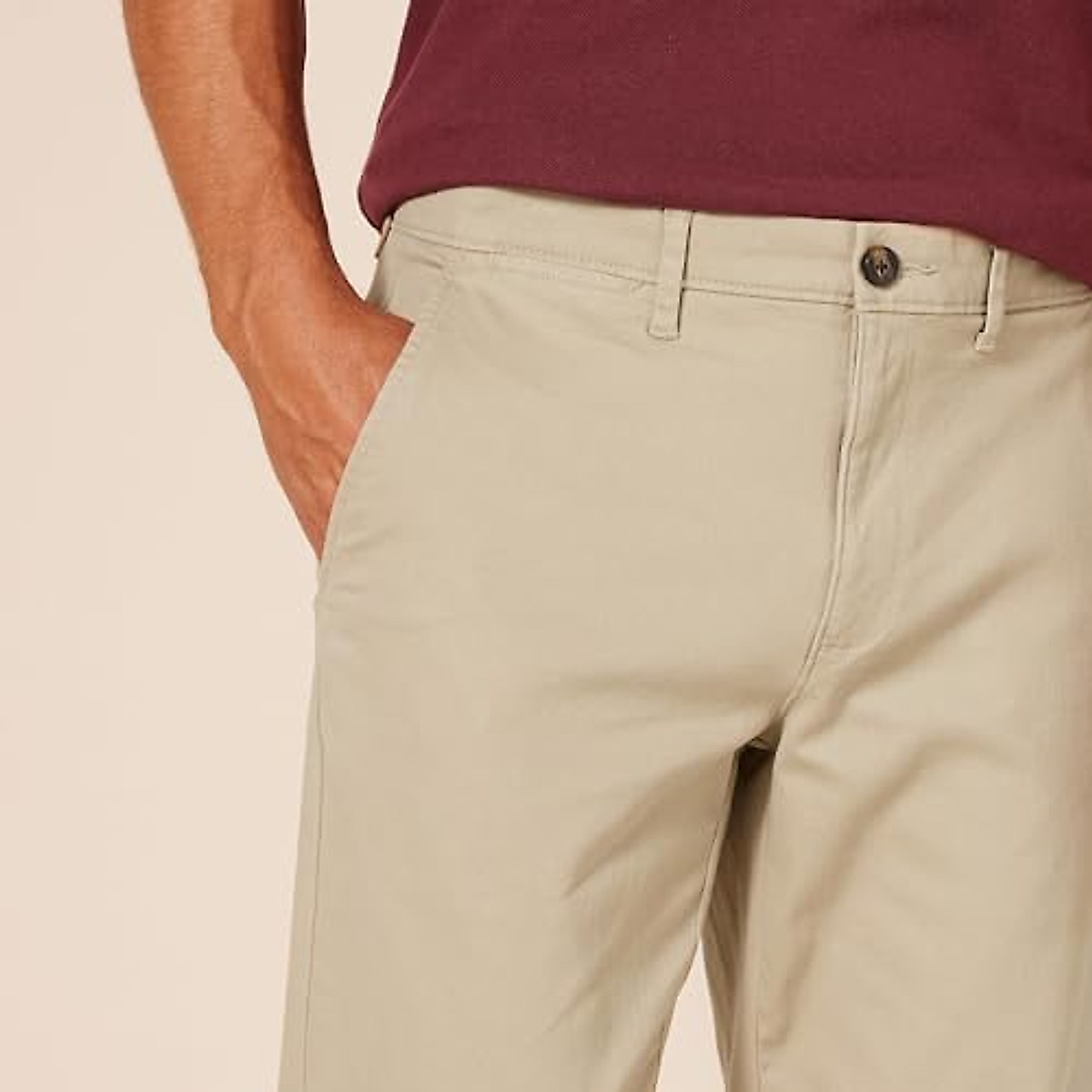 Amazon Essentials Men's Slim-Fit Casual Stretch Chino Pant, Tan, 30W x 34L