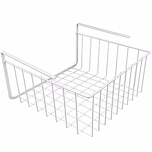 Southern Homewares White Wire Under Shelf Storage Organization Basket 11-Inch