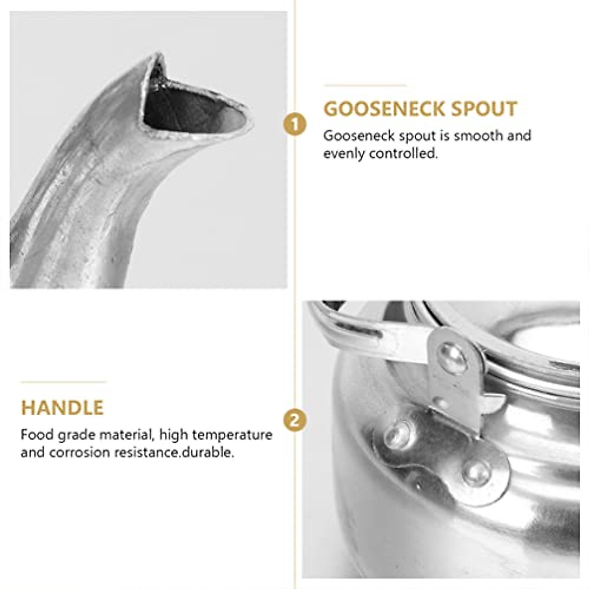 Stovetop Tea Kettle Tea Pot Stainless Steel Tea Kettle Hot Water Teapots with Infuser Coffee Tea Kettle Water Boiler 1.2l for Home Restaurant