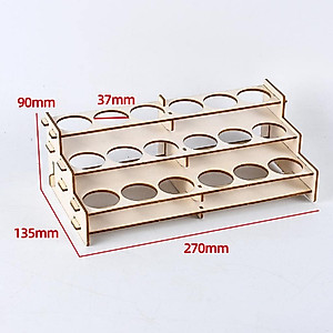 Wooden Paint Rack Painting Rack Paint Ink Bottle Storage Cabinet, Holds 18 Bottles of Paint