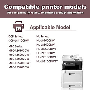 HIYOTA TN-433 Black Toner Cartridge 1-Pack TN 433 TN433 Replacement for Brother HL-L8260CDW L8360CDW L8360CDWT L9310CDWT L9310CDWTT DCP-L8410CDW MFC-L8610CDW L8690CDW L9570CDWT L9570CDW Printer Toner