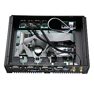 KINGDEL W-11 Pro Industrial PC, Fanless Mini Desktop Computer with Intel Celeron Dual Core CPU, 8GB RAM, 128GB SSD, 2xNICs, 4xCOM RS232, HD Port, Full Metal Body