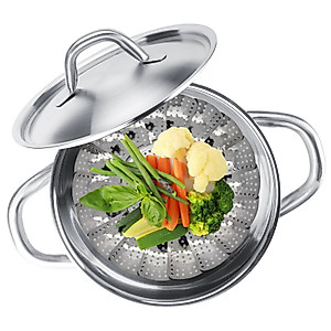 Sunsella Vegetable Steamer - 5.3" to 9.3" - 100% Stainless Steel