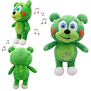 Verceco Singing Stuffed Animals Green Bear Music Plush Toys for Toddler 1-3 Stuffed Bear Plushies Toys for Kids Birthday 12" (Bear)