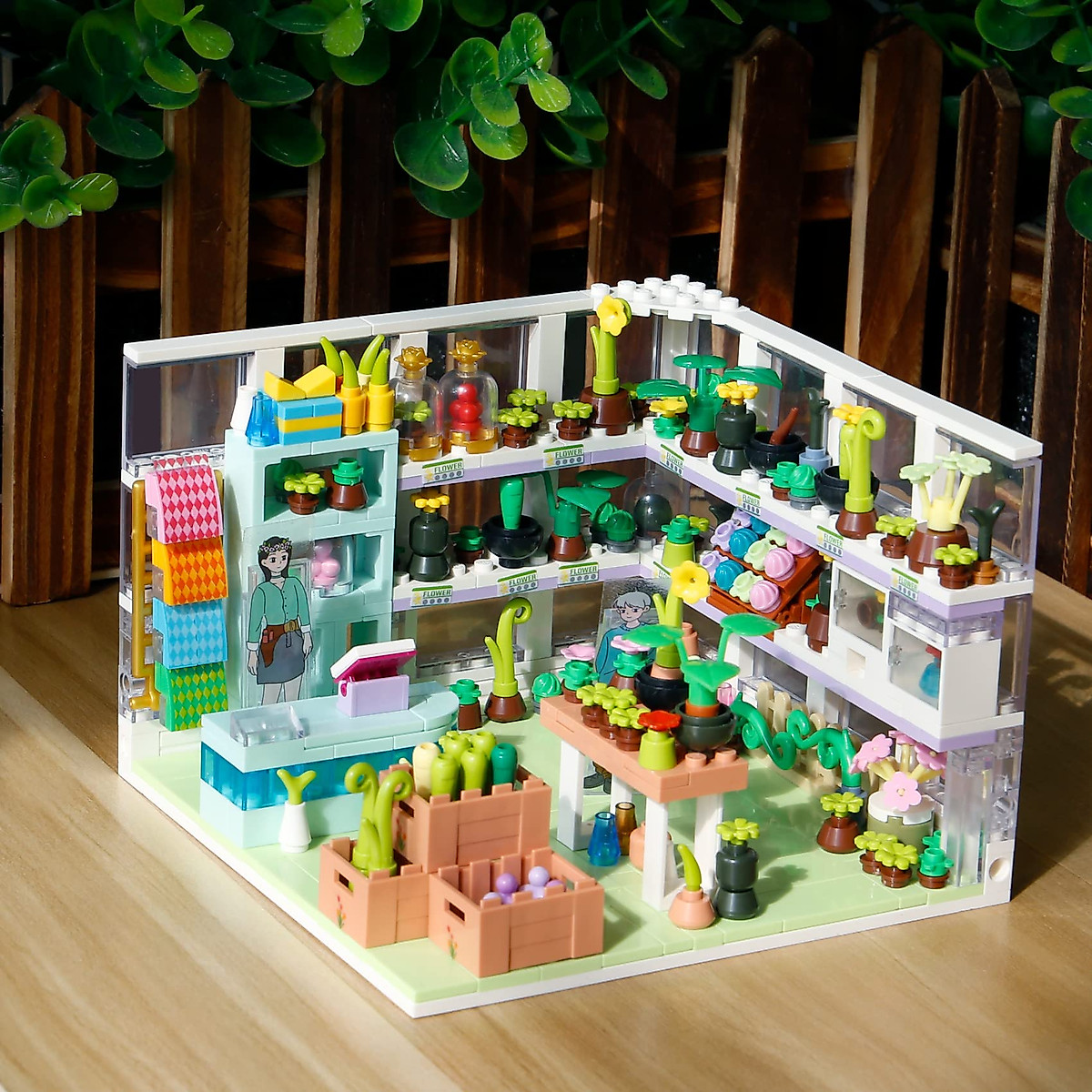 600PCS Flower House Building Blocks,Creative Ideals Floweres Shop Building Blocks, Best Choice for 6+ Boys, Girls or Adults