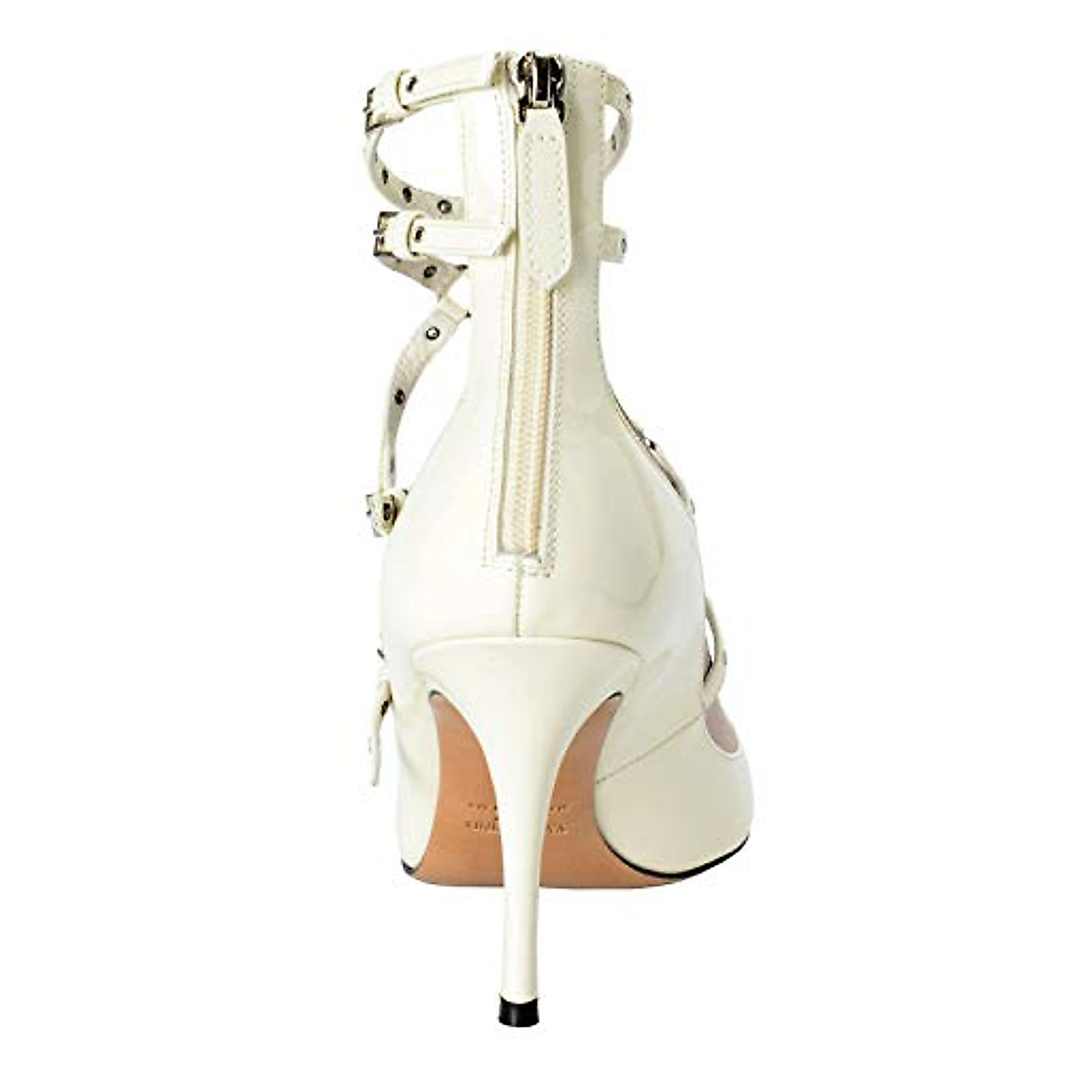 Valentino Women's Off White Ankle Strap Pumps Shoes Sz US 9.5 IT 10 EU 40