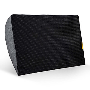 Premium Under Desk Foot Rest Cushion for Your Desk at Work, Home Office, and Gaming - Orthopedic, Ergonomic Memory Foam Foot Stool Cushion with Non-Slip Bottom (Gray)