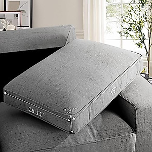 ABAKAN 88.58" Modern Couches Sofas for Living Room, Luxury Chenille Loveseat Couch with Metal Solid Wood Frame,High Density Cotton, Removable Back Cushion and Seat Cushion(Light Grey)