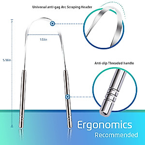 New Tongue Scraper, 5PCS Tongue Cleaner, Medical Grade Tongue Scrapers,Great for Oral Care, BPA free for Adults and Kids, Reduce Bad Breath