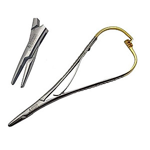 Mathieu Ligature Elastic Placing Pliers 5.5" with Tungsten Carbide Inserts, Separator Placer, Orthodontic Lace Back Tightener ARTMAN Brand