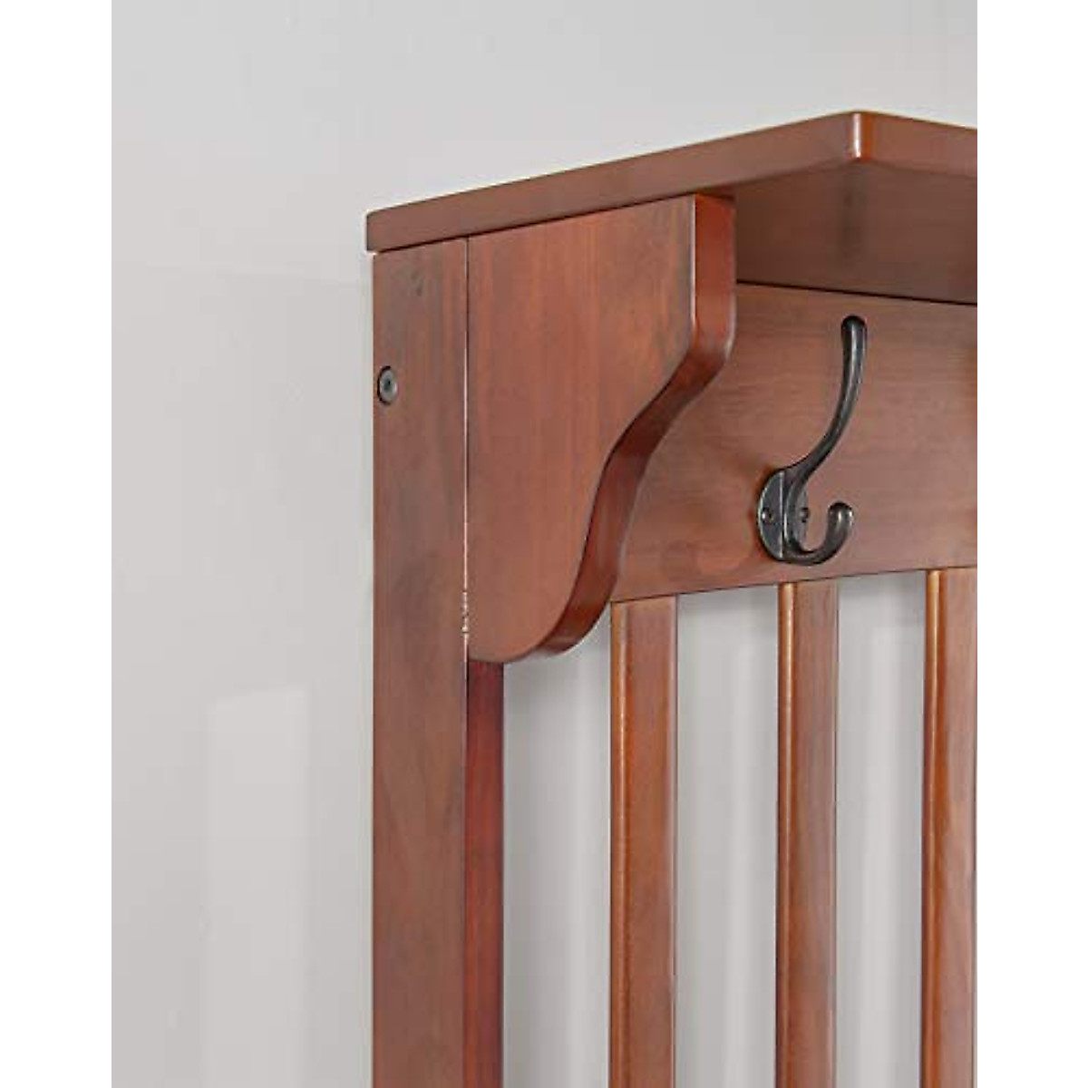 Linon Hall Tree with Storage Bench, 36"W x 18"D x 64"H, Walnut