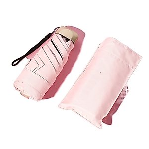 TAPHET Umbrellas Folding Umbrella Mini Strong Windproof Pocket Umbrella With Resistance Rain Tools For Outdoor (Color : Pink)