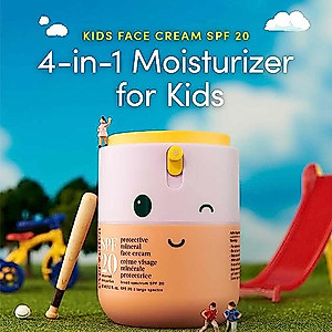 Evereden Kids Face Cream, 1.7 oz. | Plant Based and Natural Kids Face Lotion | Clean and Non-Toxic Kids Face Moisturizer | Multi-Vitamin Skin Care for Kids (SPF 20)