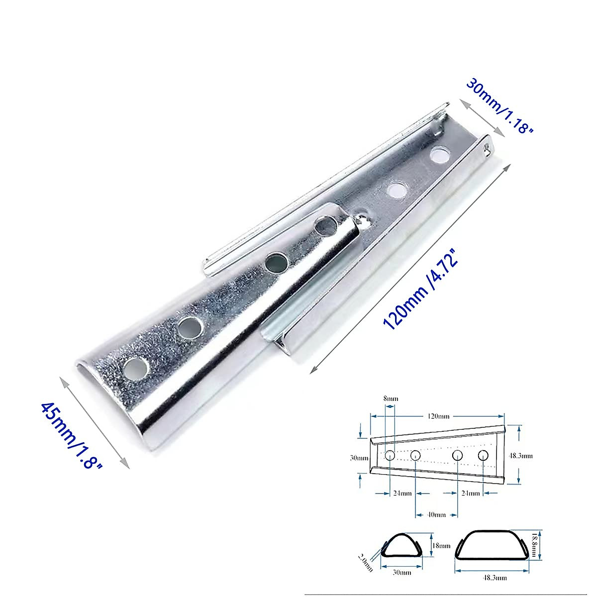 MEICOCO Sectional Sofa Connectors, Universal Sectional Couch Interlocking, Furniture Connector for Sofa, Bed 2 Pair