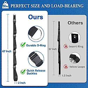 BS-VOG Camping Chair Wall Storage for Garage, Adjustable Garage Wall Storage Straps Wall Mounted with Quick Release Buckles, Hanging Garage Organization System Rack Holds More Beach Chairs, Umbrellas