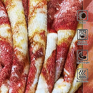 Pizza Blanket Adult Kdis Size Funny Realistic Food Personalized Throw Blanket Novelty Gift for Everyone 300 GSM Soft Flannel 60 inches Red