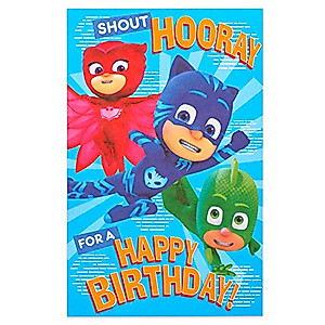 American Greetings Birthday Card for Kids (PJ Masks)