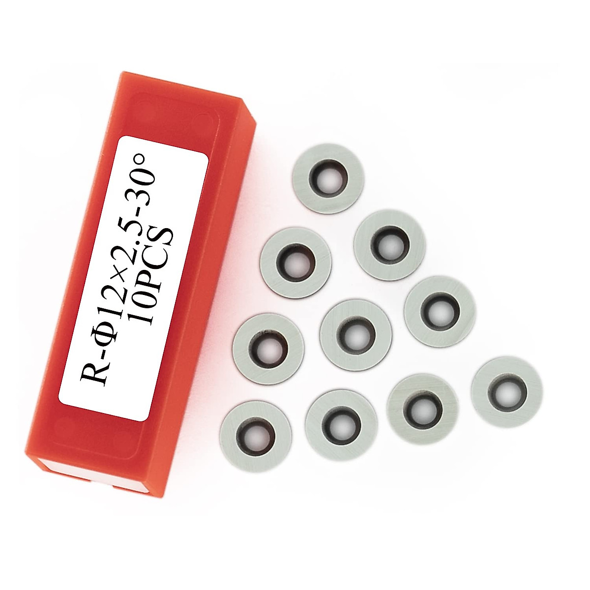 12mm Round Carbide Inserts Cutters Knives Blades 12×2.5mm-30°for Woodworking Lathe Turning 10pcs