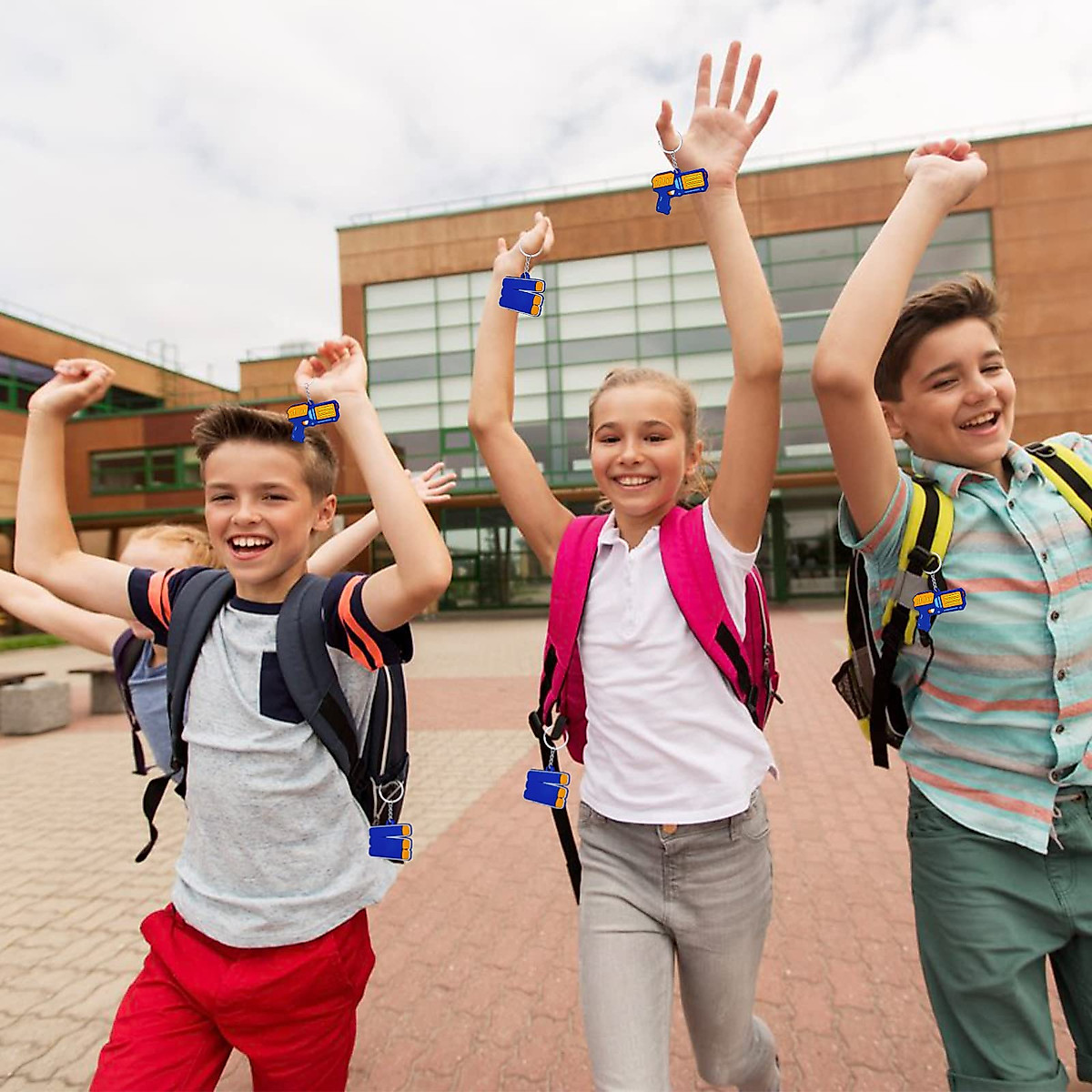 24 Pieces Dart Keychain Dart Party Favors Silicone Cute Keychain Dart Boys Birthday Party Decorations Soft Dart Themed Keychains for Kids Dart Game Themed Birthday Party Supplies, 2 Styles