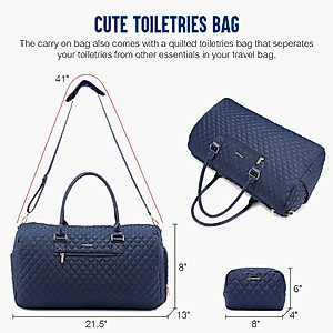 LOVEVOOK Travel Duffle Bag, Weekender Bag for Women with Toiletry Bag, Carry on Overnight Bag with Shoe Compartment, Gym Duffel Bag with Wet Pocket, Mommy Hospital Bags for Labor and Delivery