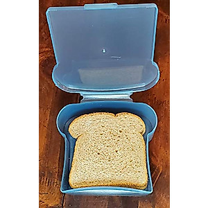 Regent Food Storage Sandwich Containers, Set of 4. - 2.5 cups 20 oz 560 ml - Red, Blue, White, and Green. Great for Meal Prep and Lunch Boxes - BPA Free, Reusable.