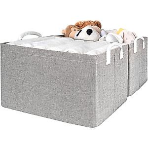 StorageWorks Storage Baskets for Shelves, Foldable Storage Bins with handles, Fabric Closet Bins for organization