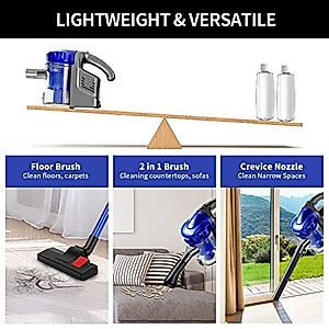 EFUSVAC Corded Vacuum Cleaner, 17KPa Powerful Suction with 600W Motor, 4 in 1 Lightweight Handheld Stick Vacuum for Pet Hair Hard Floor and Carpet