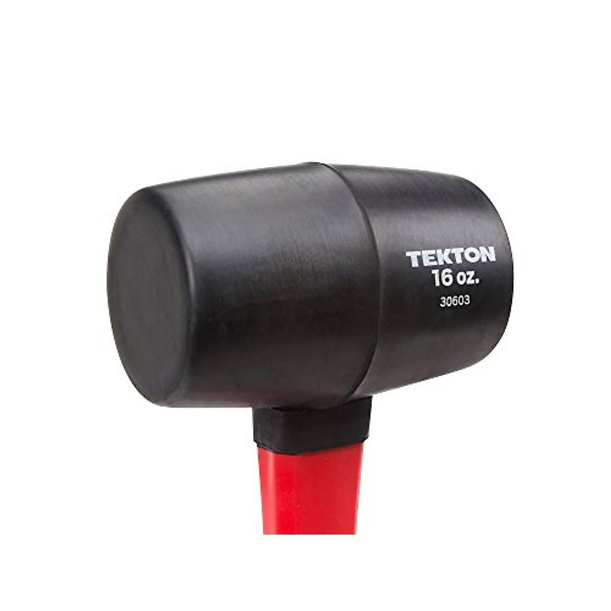 TEKTON 16 oz. Fiberglass Handle Rubber Mallet | 30603 , Black