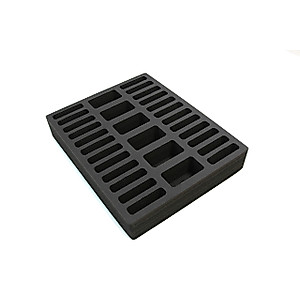 Polar Whale 3 Compact Drawer Organizers Compatible with IKEA Alex Tray Washable Waterproof Insert for Home Bathroom Bedroom Office 11.5 x 14.5 x 2 Inches 30 Compartments Black
