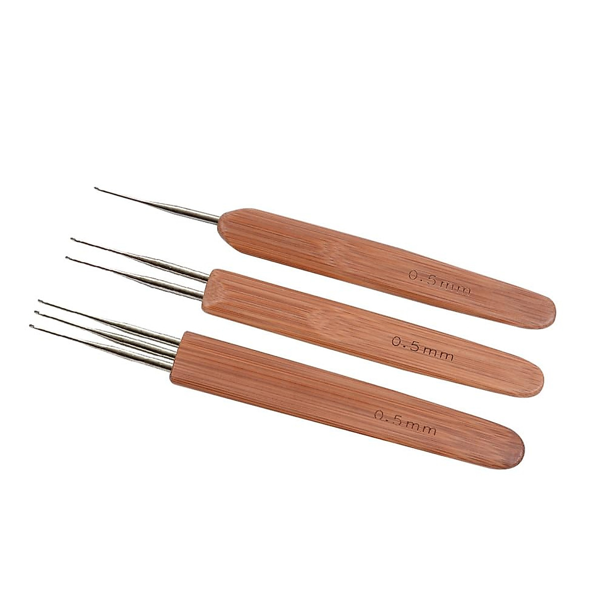 3pcs/set Dreadlock Crochet Hook for Hair Dreadlock Needle Tool for Braid Craft Dread locks Crochet Needles 0.5mm (1 Hook 2 Hooks 3 Hooks)