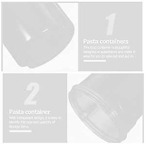 Kichvoe Pasta Storage Bin Pasta Storage Container Airtight Spaghetti Box Pantry Noodles Canister Holder Plastic Food Containers with Lock Lids for Dry Food Noodle Sugar Flour Cereal