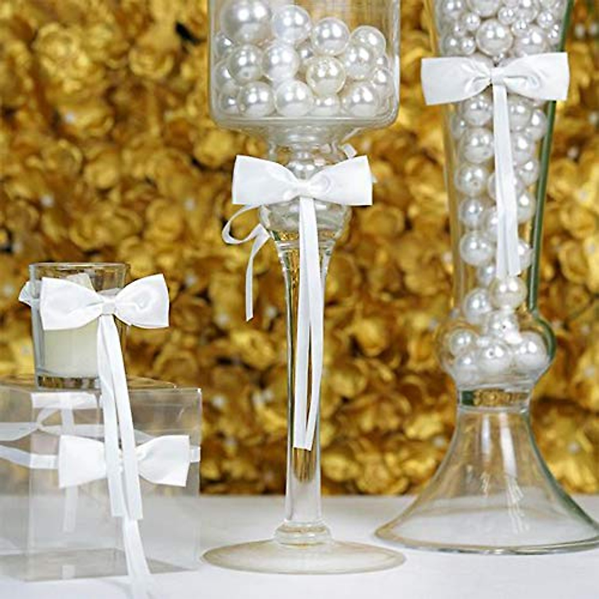 VATIN 1 inch Double Faced Polyester Satin Ribbon White - 25 Yard Spool, Perfect for Wedding, Wreath, Baby Shower,Packing and Other Projects.