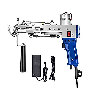 Cut Pile Rug Tufting Gun, Electric Carpet Weaving Flocking Machine Handheld Knitting Rug Gun Machine Starter Kit 100V-240V 7-19mm