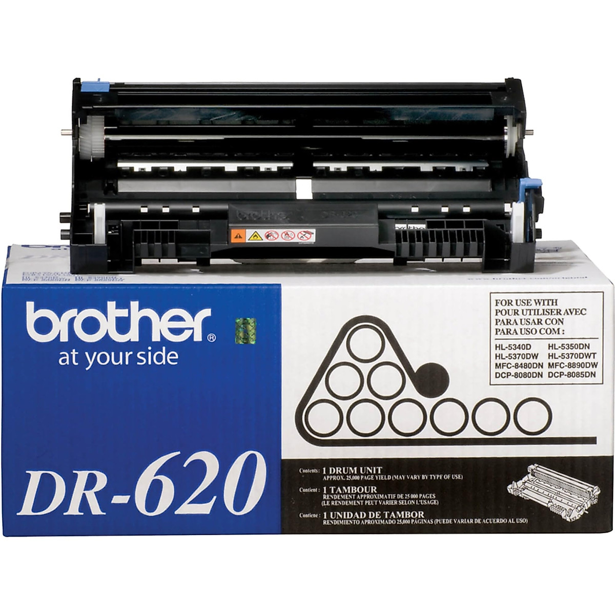 Brother Genuine Unit, DR620, Seamless Integration, Yields Up to 25,000 Pages, Black