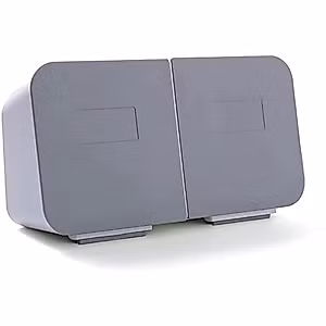 idio22Q Qtip Holder Wall Mount Cotton Swab Storage Box Bathroom Vanity Organizer Canister Storage Box Container Makeup Pads Dispenser for Cotton Swabs, Rounds, Balls, Sponges ( Grey )