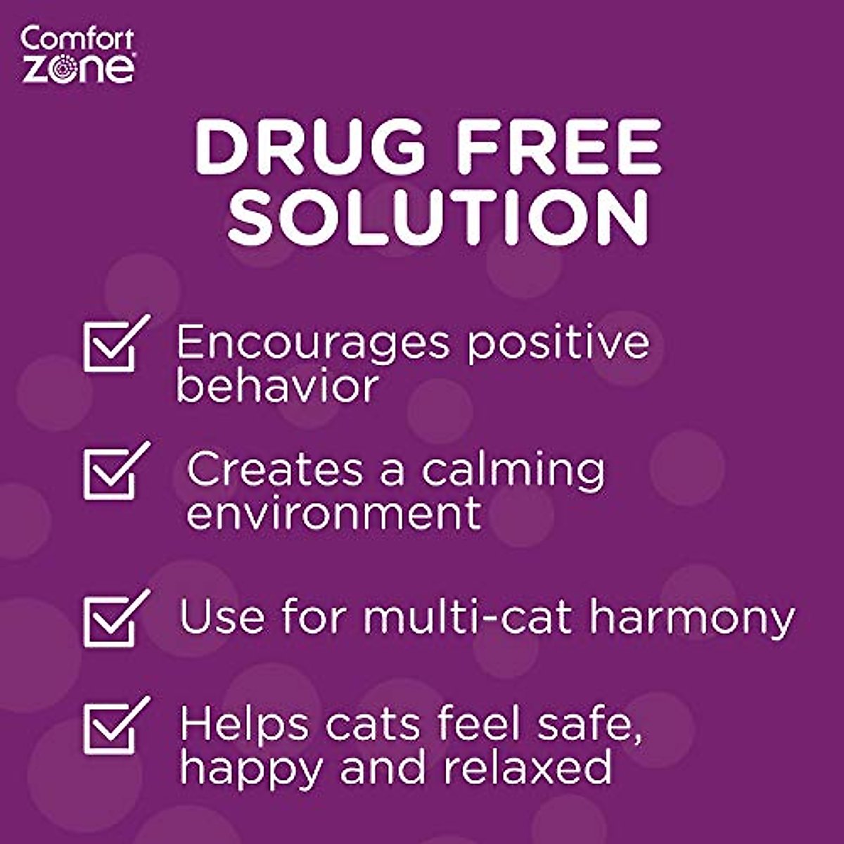 Comfort Zone Multi Cat Calming Diffuser Starter Kit: 1 Diffuser & 2 Refills; Pheromones to Reduce Cat Fighting, Spraying & Scratching