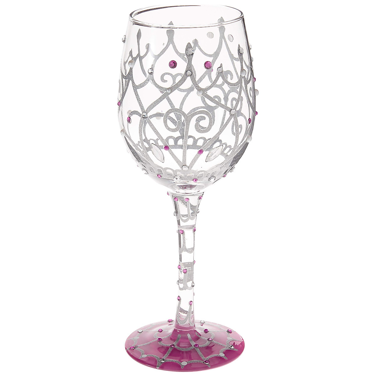 Lolita My Tiara Artisan Painted Wine Glass Gift