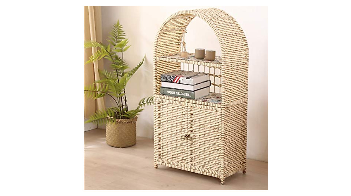 BEYTII Rattan Bookshelf – Stylish Storage Solution