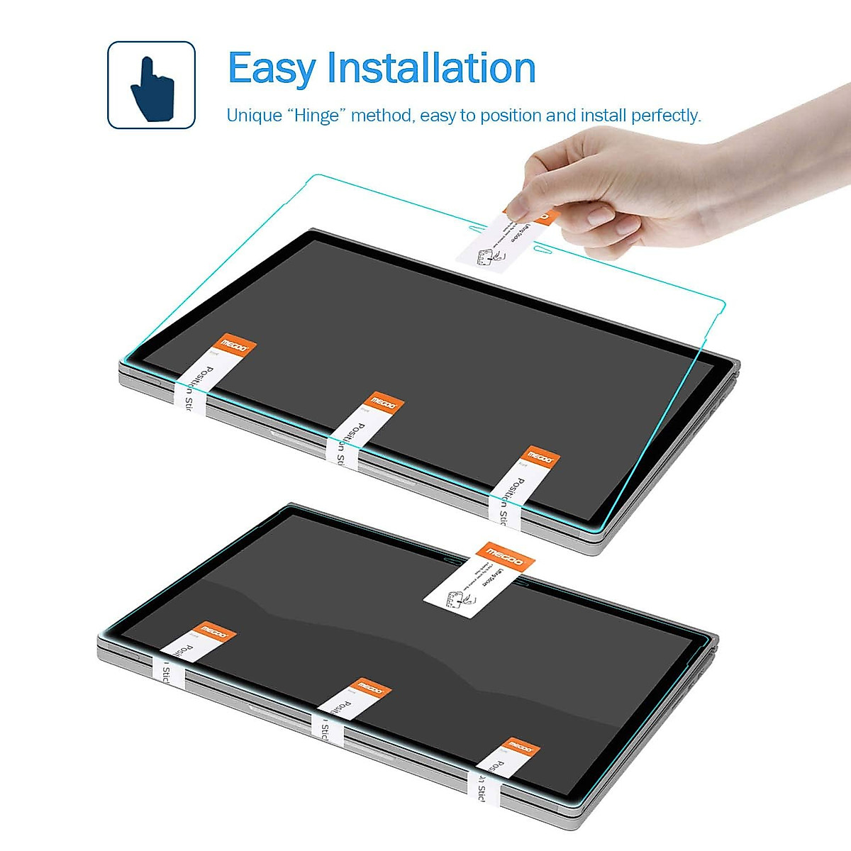 Megoo [2 pack] Screen Protector for Surface Pro 7 Plus/Surface Pro 7, Ultra Clear/High Response/Tempered Glass, Compatible for Microsoft Surface Pro 7 12.3 Inch (2019 Release)