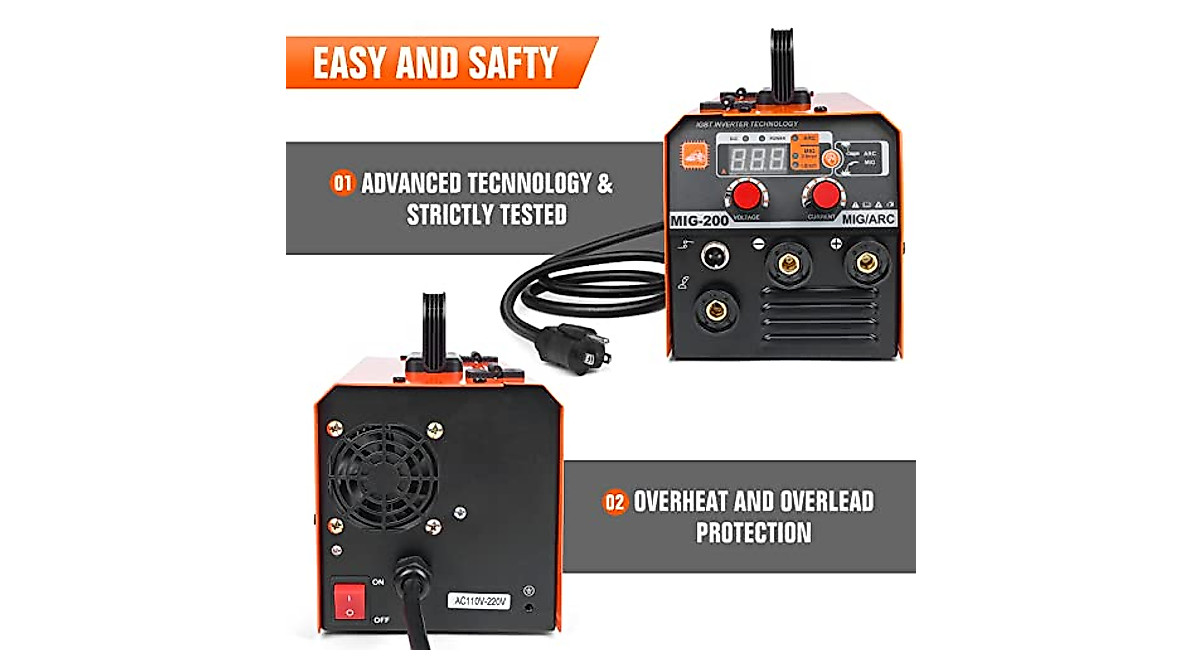 Welder 2 in 1 MIG/ARC Welding Machine Flux Core 220V 140Amp Dual ...