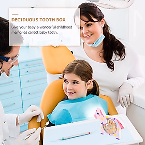 20pcs Boxes Children's Tooth Box Baby Bottles Newborn Teeth Tooth Storage Deciduous Tooth Case Baby Milk Bottle Baby Memorial Lanugo Container Toddler Organizer Commemorate Wooden